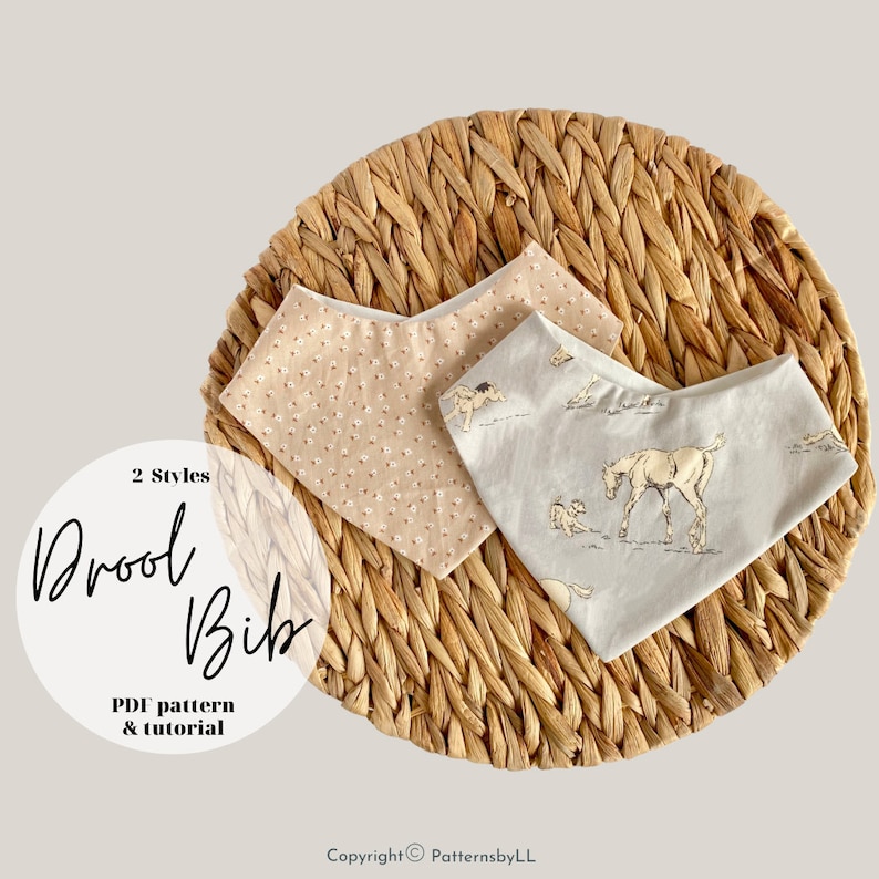 Baby Bib Sewing Pattern, Drool Bib Sewing Pattern, Drool Bibs PDF ...