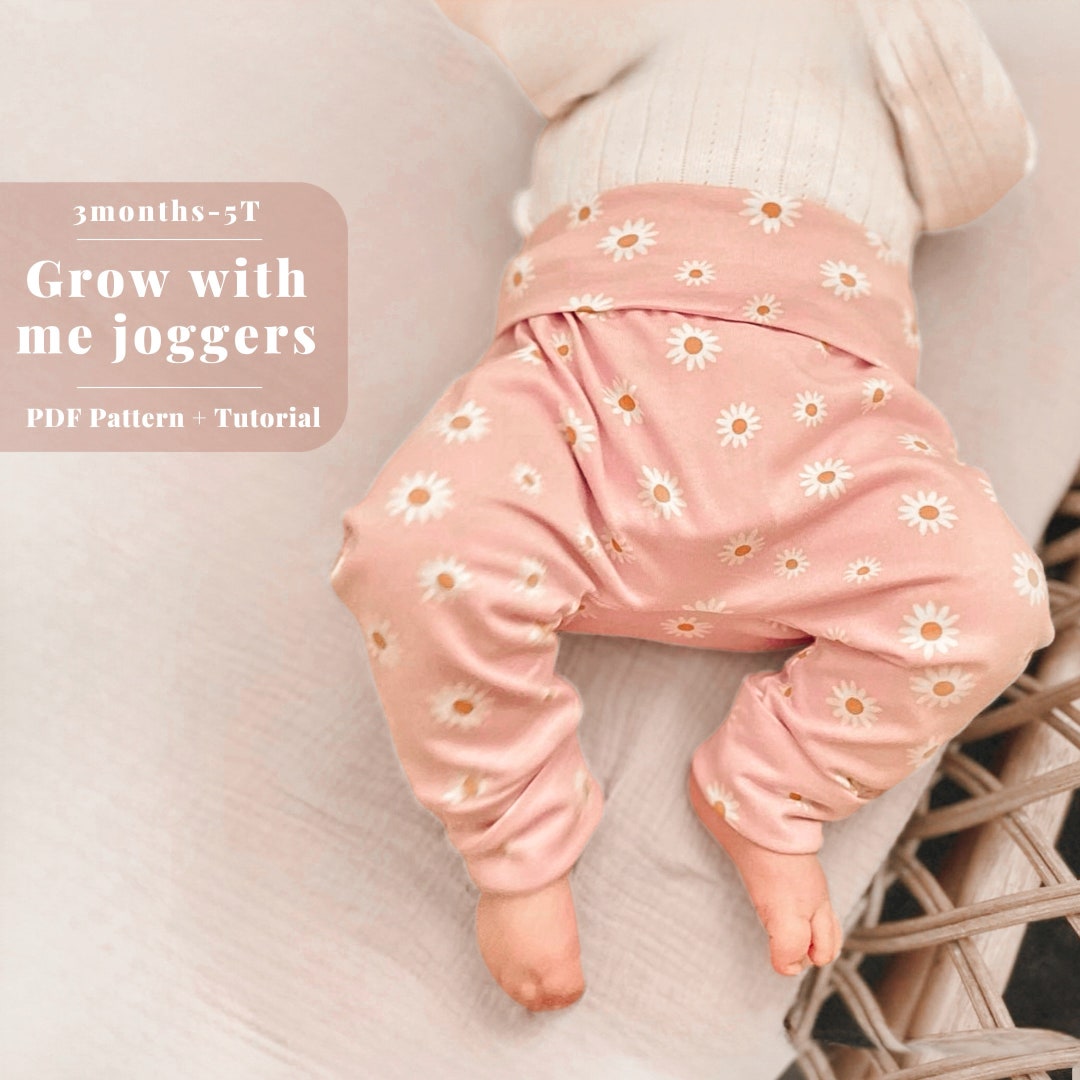 Easy Baby and Kids Pants Pattern, Grow With Me Pants Pattern, Grow With ...