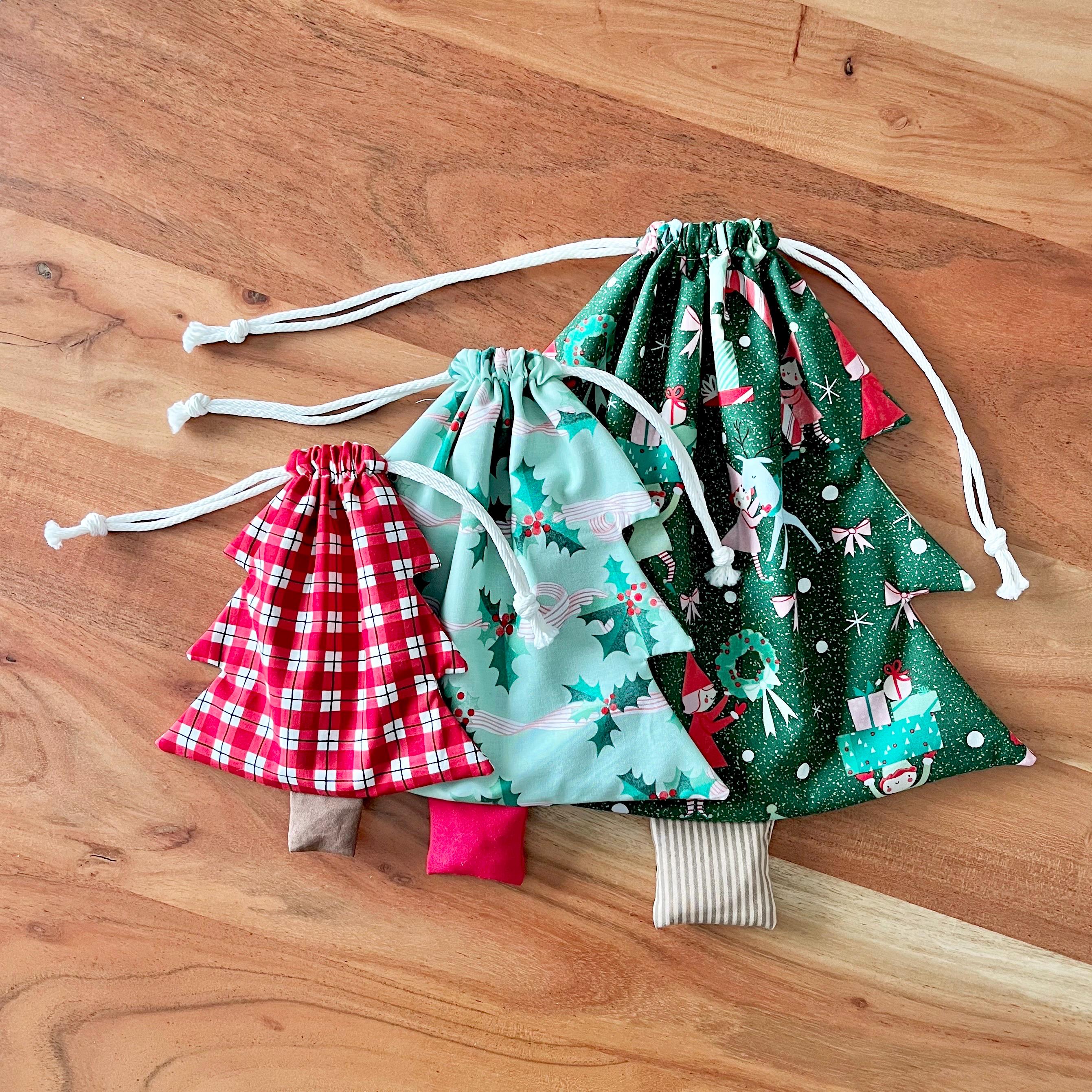 Christmas Tree Gift Bag in 3 Sizes Sewing Pattern, Sewing Pattern for ...