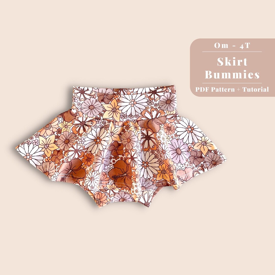 Skirted Bummies Pattern, Skort Bummies Sewing Pattern, Baby Bummies Skirt Pattern, Baby Skirt ...
