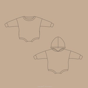 Baby Sweater Romper Sewing Pattern, Baby Sweater Romper Pdf, Sweater Romper Pattern, Toddler ...