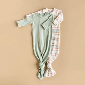 Baby Gown Sewing Pattern, Knotted Baby Gown Sewing Pattern, Newborn ...