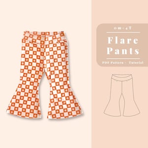 Flared Pants Pattern for Girls Girls Flared Pants Pattern - Etsy