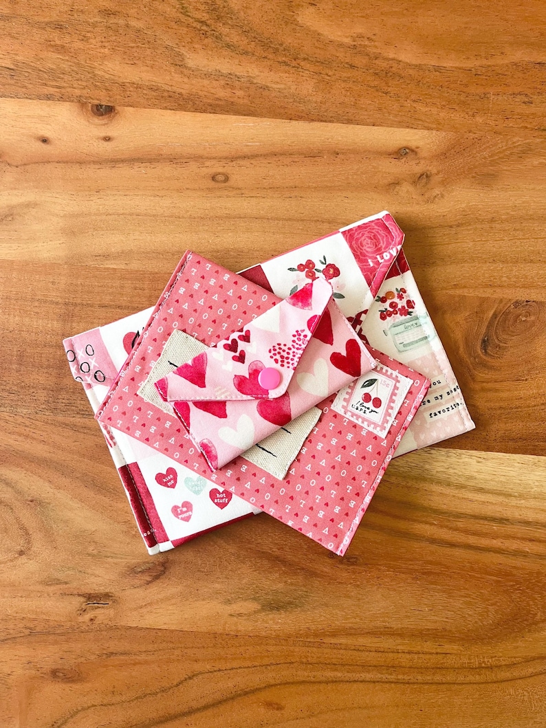 3 Sizes Fabric Envelopes Sewing Pattern, Valentines Fabric Envelope ...