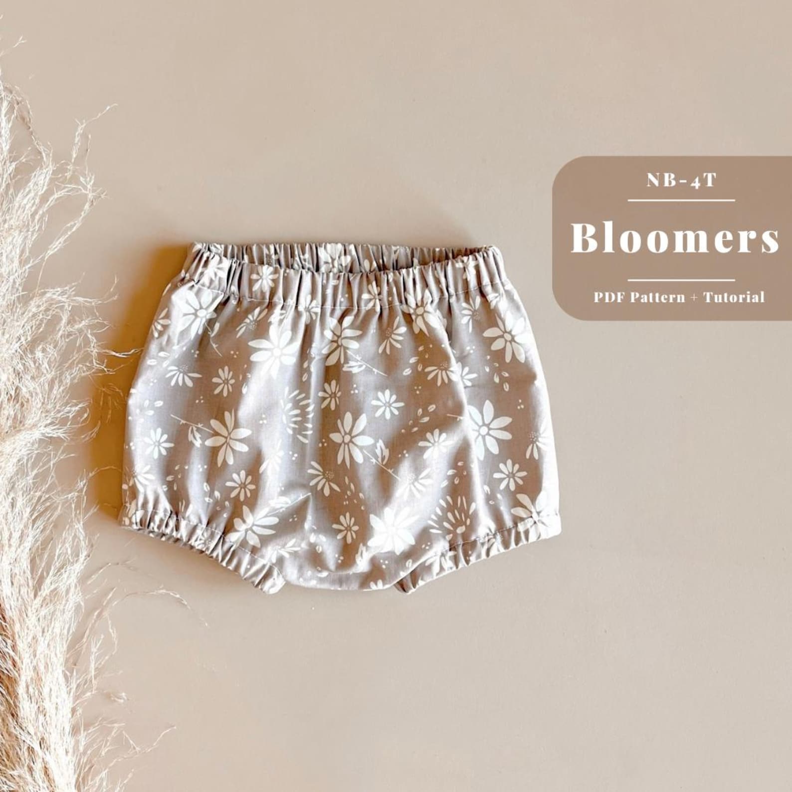 Baby Bloomer Shorts Sewing Pattern, Baby Girl Short Bloomers Pattern ...