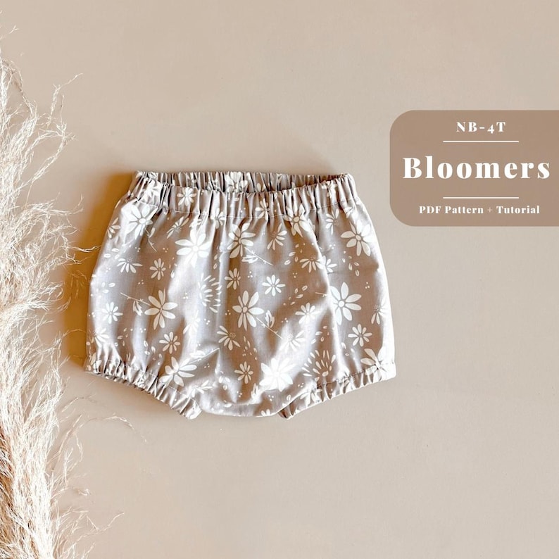 Baby Bloomer Shorts Sewing Pattern, Baby Girl Short Bloomers Pattern ...