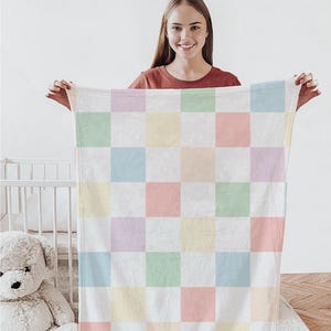 Pastel Color Checker Seamless Pattern, Summer Pastel Checker Seamless ...