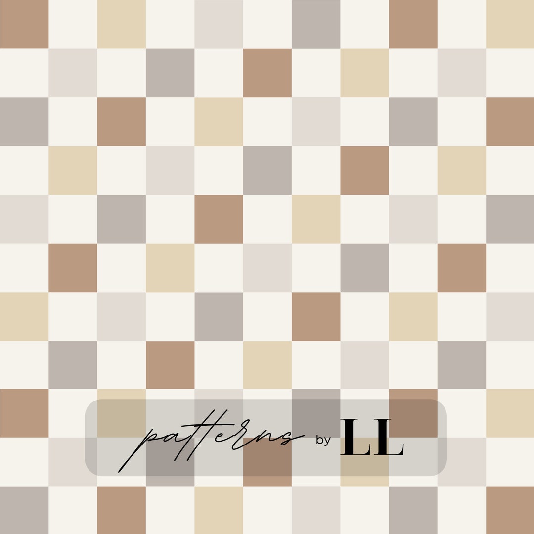 Neutral Checkered Seamless Pattern, Checker Neutral Seamless Pattern ...