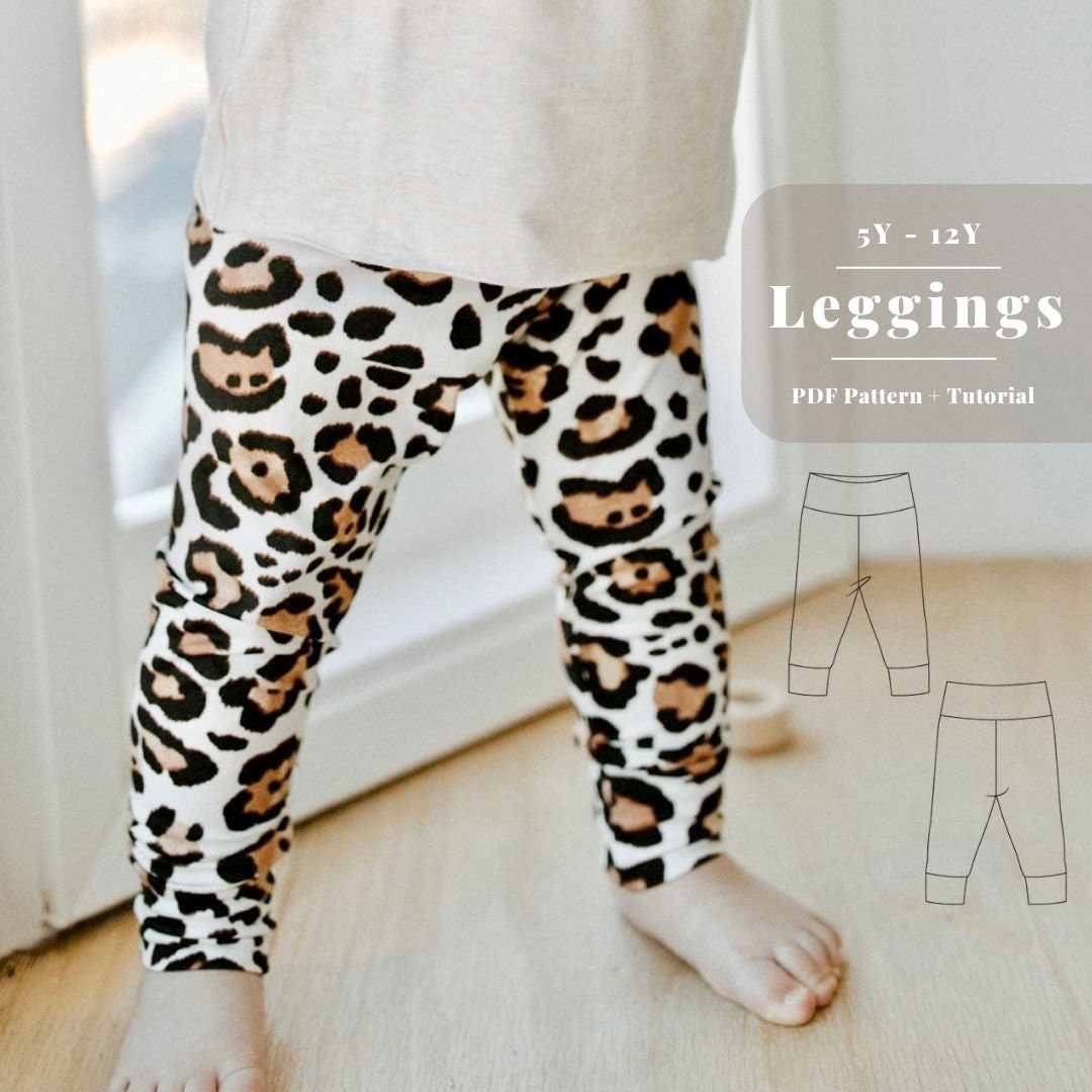 Kids Legging Pattern, Girls Legging Sewing Pattern, Kids Leggings ...