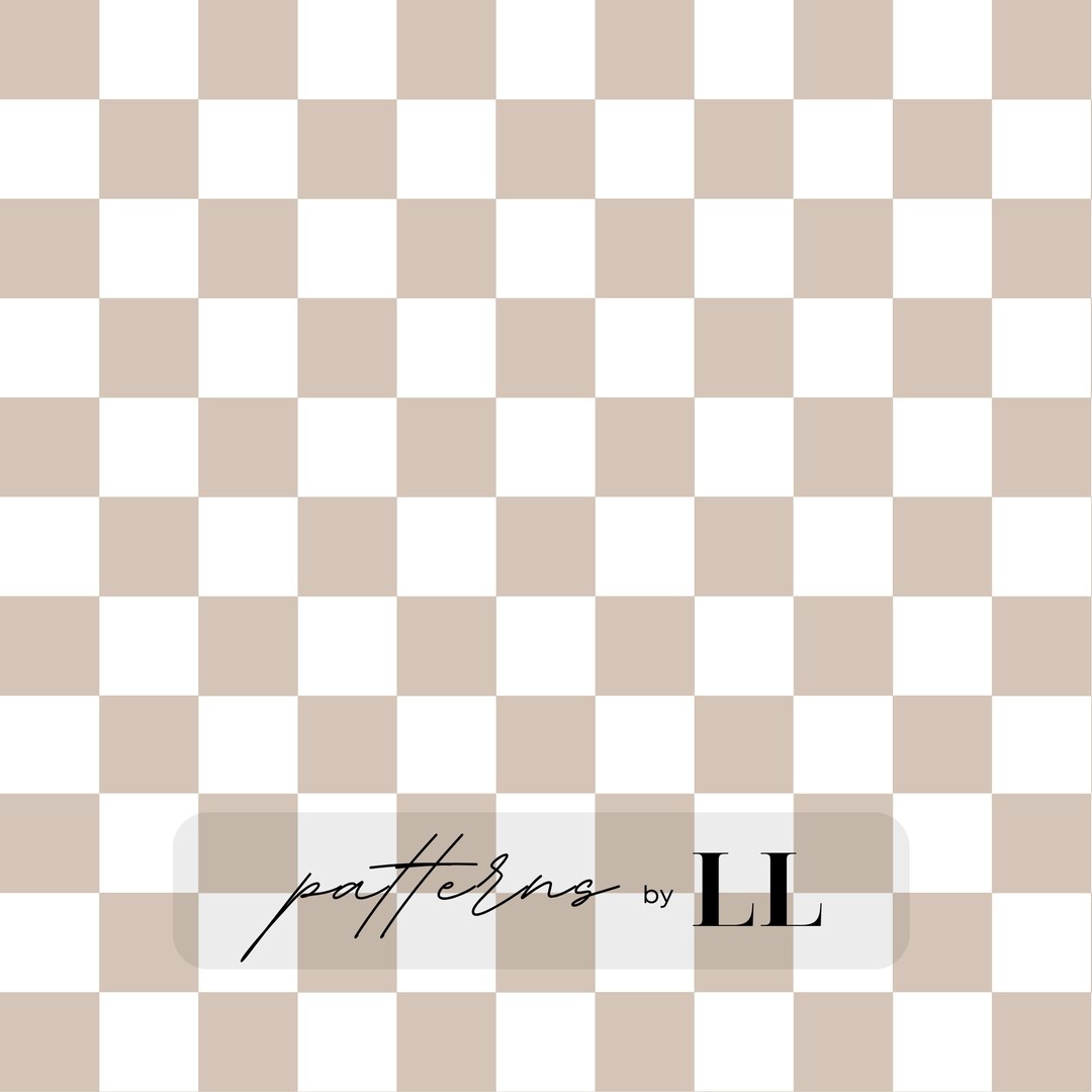 Neutral Tan Checker Seamless Pattern, Checker Beige Seamless Pattern ...