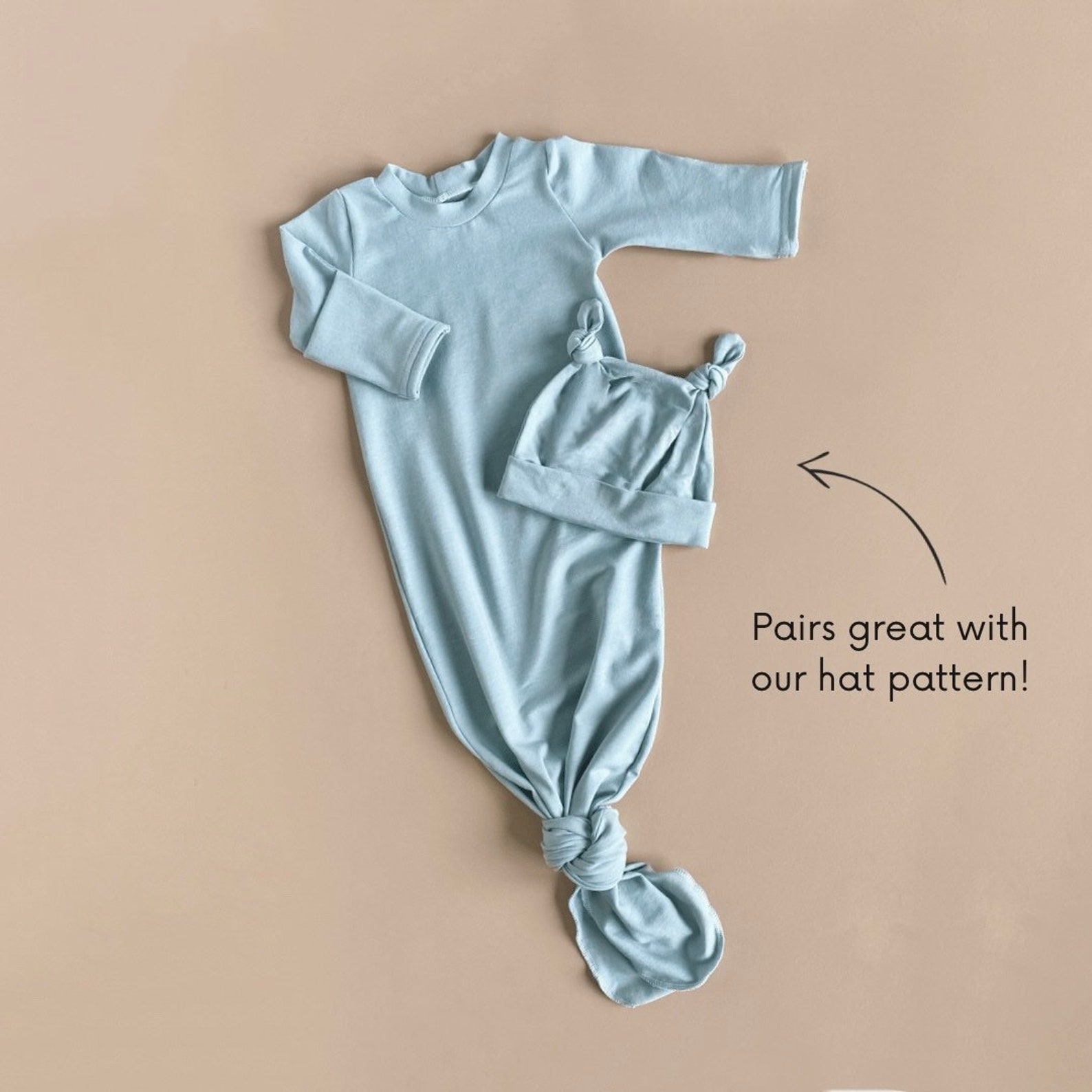 Baby Gown Sewing Pattern Knotted Baby Gown Sewing Pattern - Etsy