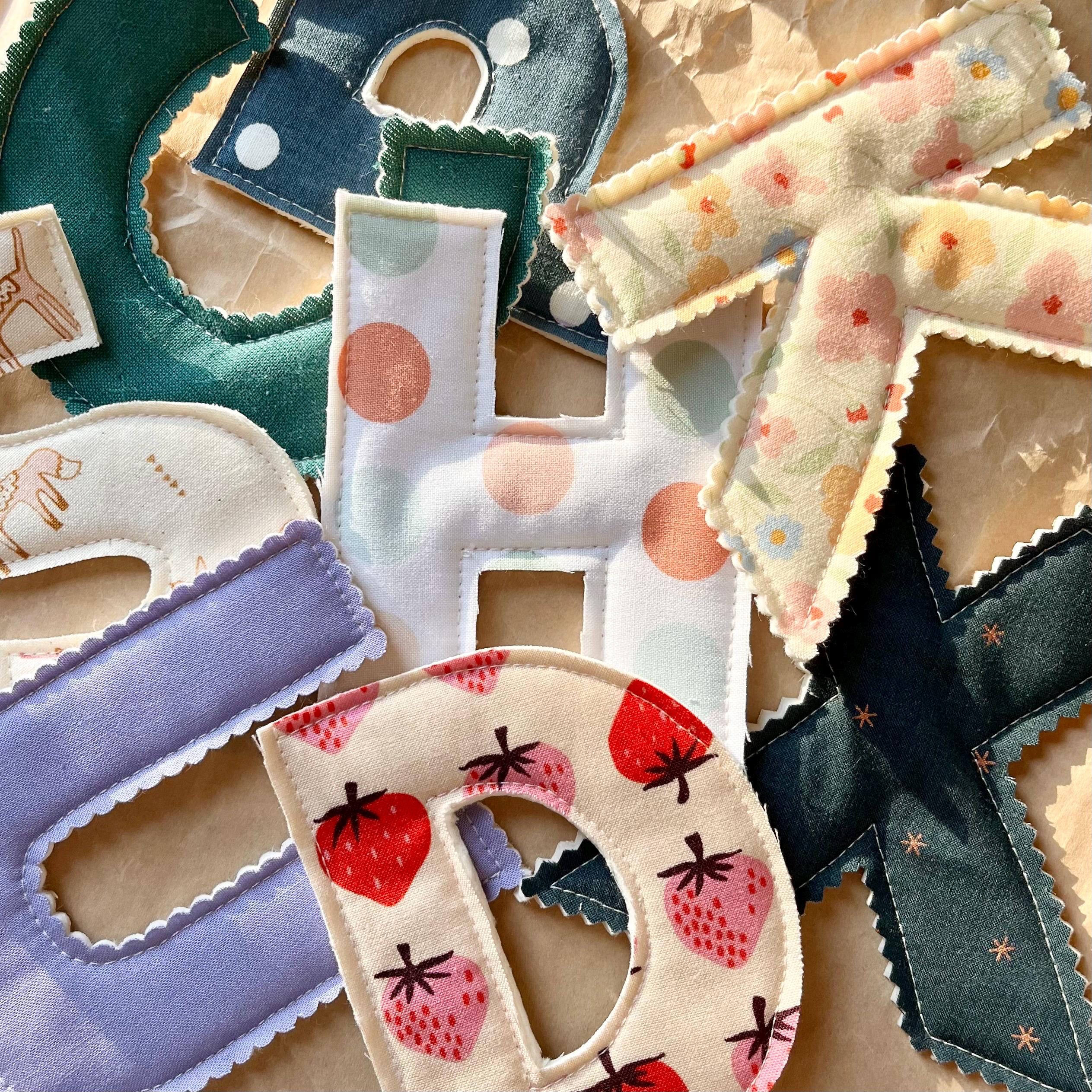PDF Bunting Fabric Alphabet Name or Letter Banner, Fabric Letter Banner ...