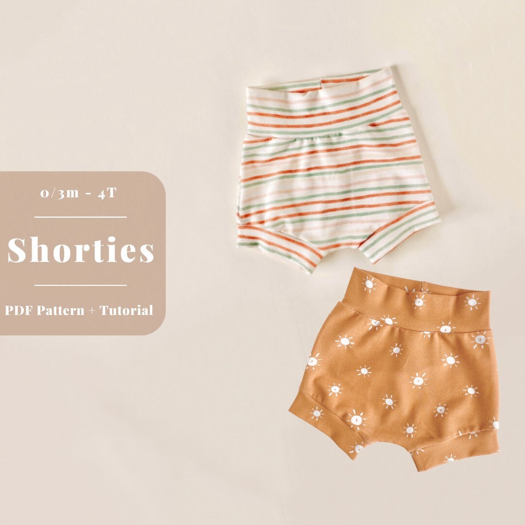 EASY Shorts Sewing Pattern, Baby, Toddler, Kids Shorts Sewing Pattern ...