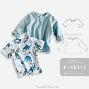 Baby and Kids T-shirt Pattern, Boy T-shirt Pattern, Short Sleeve T ...
