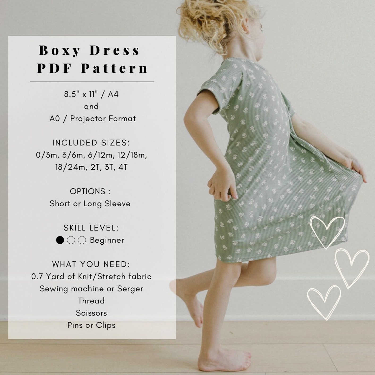 Baby Girl Dress Sewing Pattern Toddler Dress Sewing Pattern - Etsy