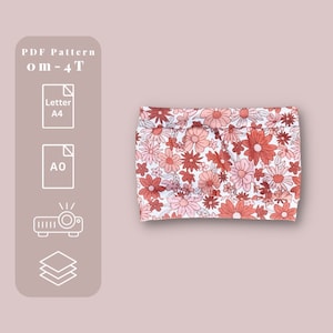 Girls Tube Top Sewing Pattern, Baby Tube Top Pattern, Tube Top Sewing ...