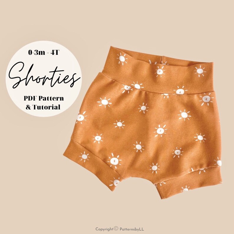 EASY Shorts Sewing Pattern Baby Toddler Kids Shorts Sewing | Etsy