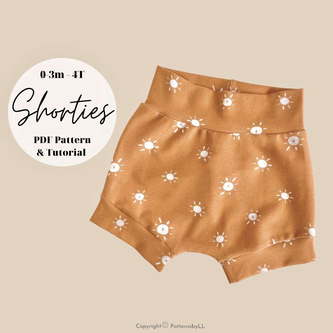 Baby and kids shorts sewing pattern PDF Baby shorts sewing | Etsy