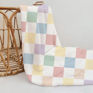 Pastel Color Checker Seamless Pattern, Summer Pastel Checker Seamless ...