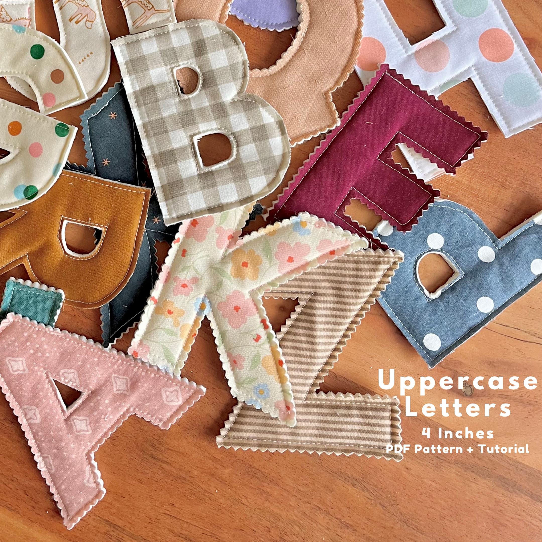 PDF 4" Fabric Letter or Name Banner, Fabric Letter Banner Pattern ...