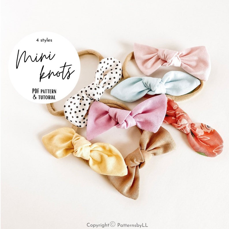 Hair Bow Sewing PDF Pattern and Tutorial, Baby Hair Bow Pattern, Easy ...