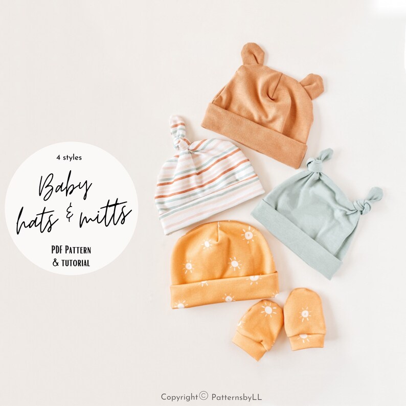 Baby Hat PDF Sewing Pattern Newborn Baby Hat Sewing - Etsy