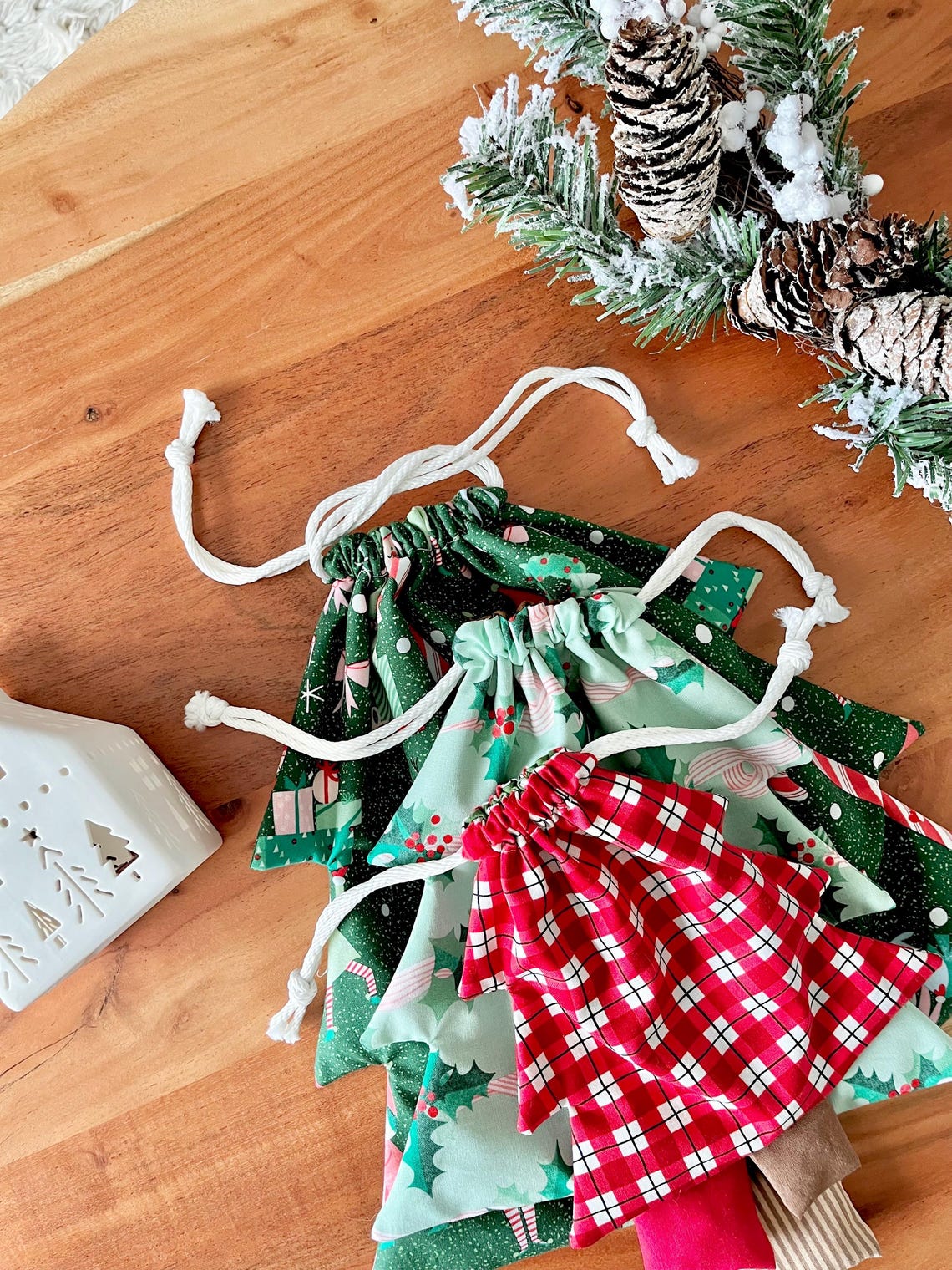 Christmas Tree Gift Bag in 3 Sizes Sewing Pattern, Sewing Pattern for ...