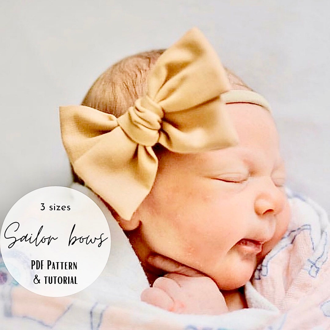 Baby Bow Sewing Pattern, Baby Bow PDF Pattern, Baby Bow Sewing Pattern ...
