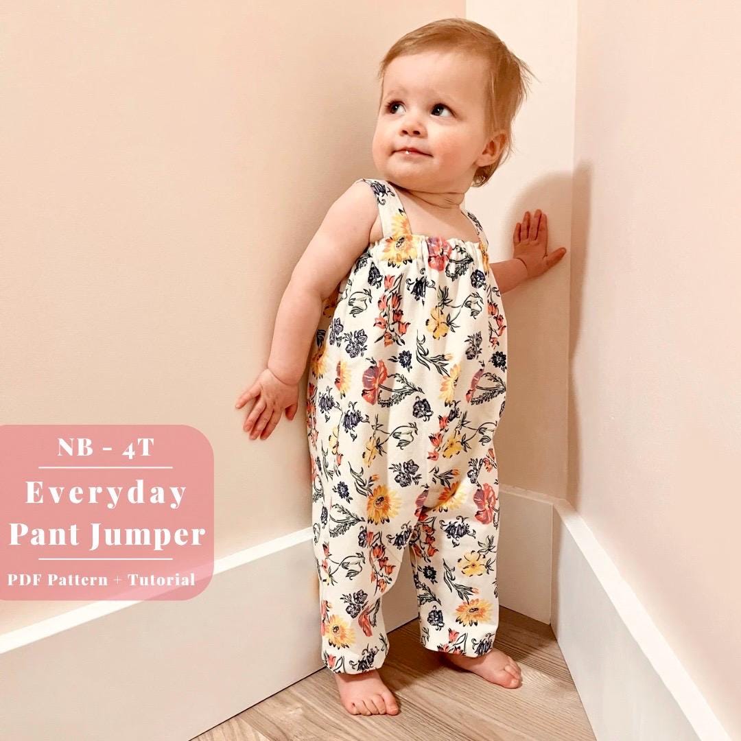 Baby Pant Romper Overalls Pattern, Baby Pant Romper Sewing Pattern ...