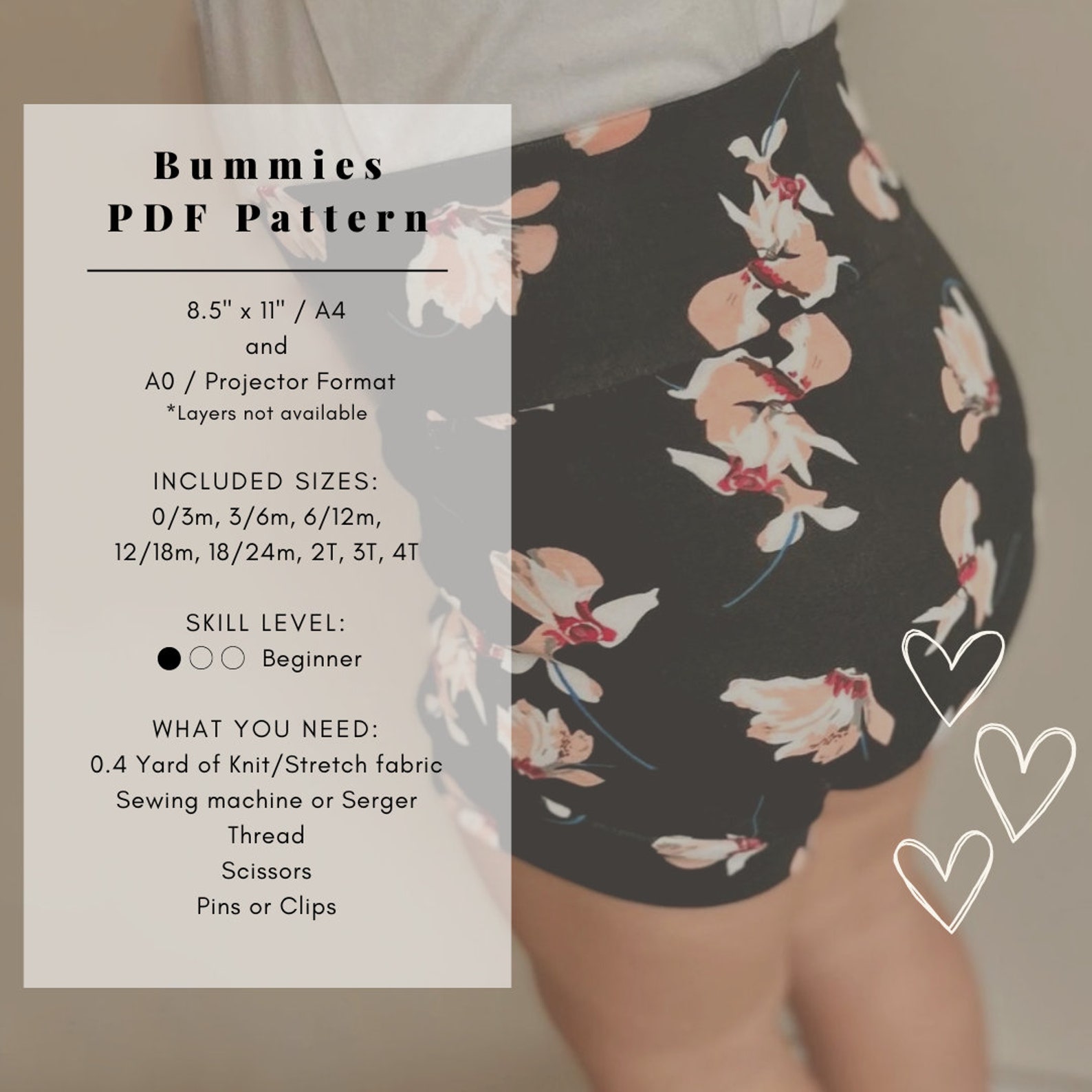 Baby Bummies PDF Pattern High Waisted Bummies Sewing Pattern - Etsy Canada