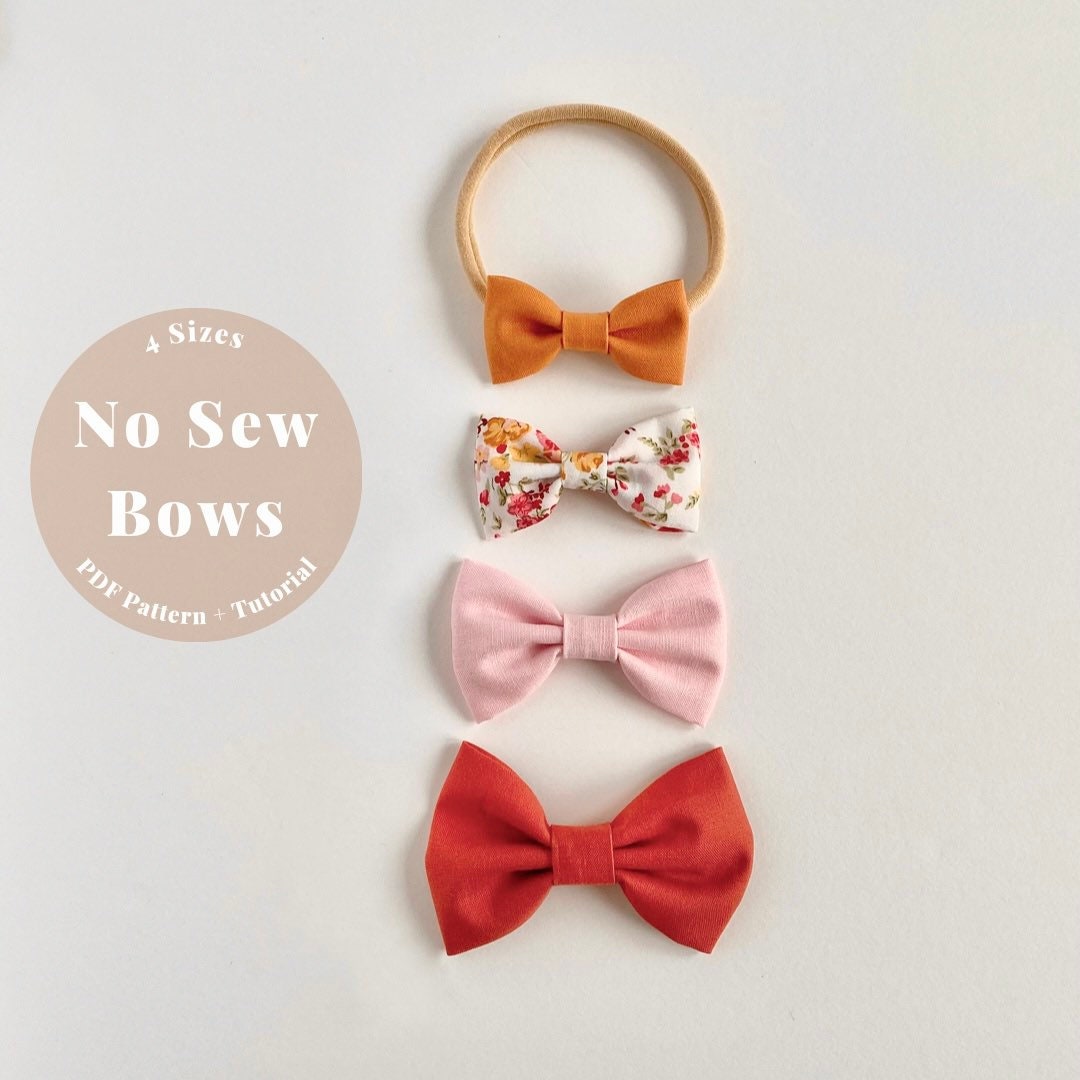 EASY Hair Bow Pdf Pattern, No Sew Bow Pattern, Hair Bow PDF Pattern ...