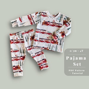 Kids Pajama Pattern, Kids Pajama Sewing Pattern, Baby Pajama Pattern ...