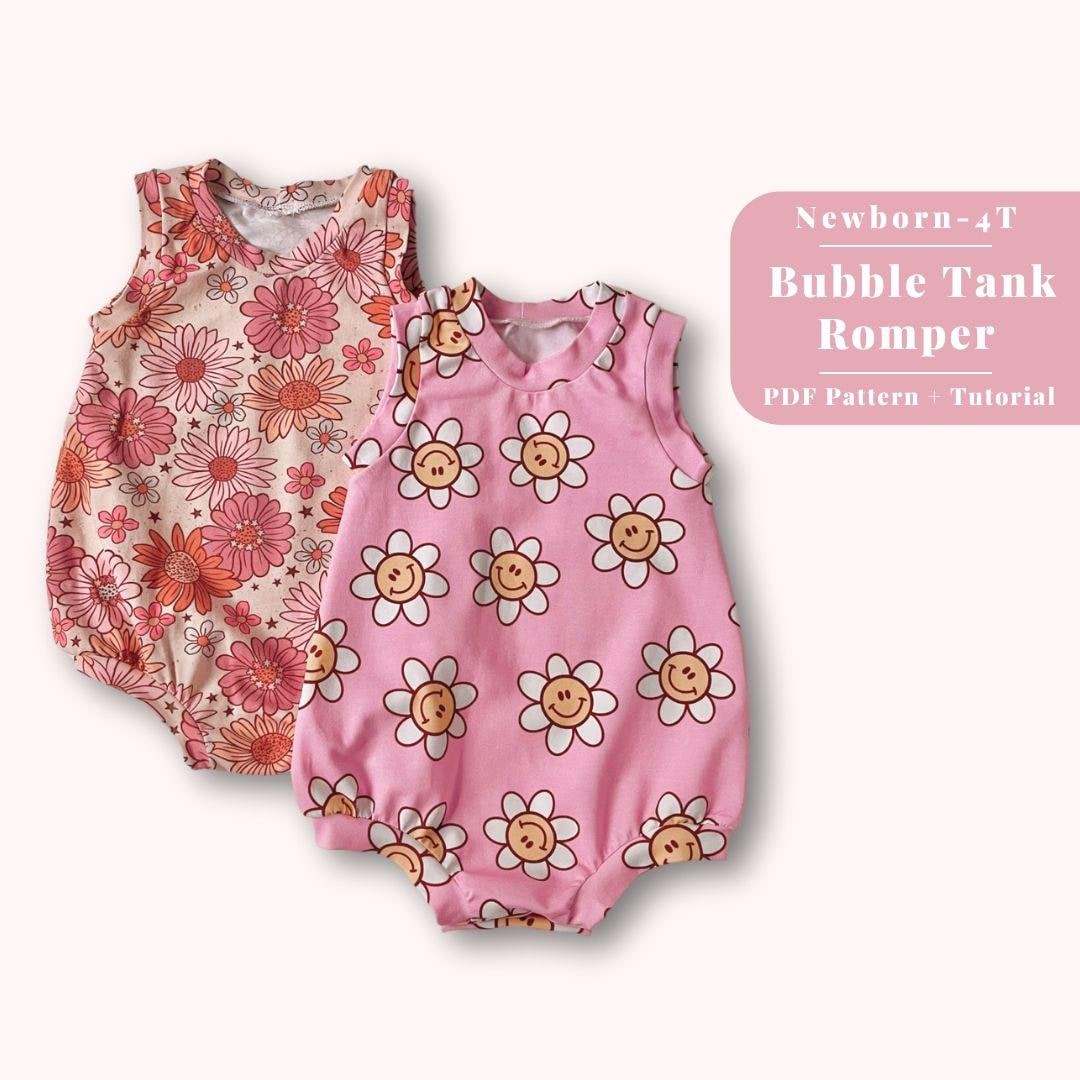 Summer Baby Bubble Tank Romper Pattern, Baby Bubble Romper Pattern, Toddler Bubble Romper ...