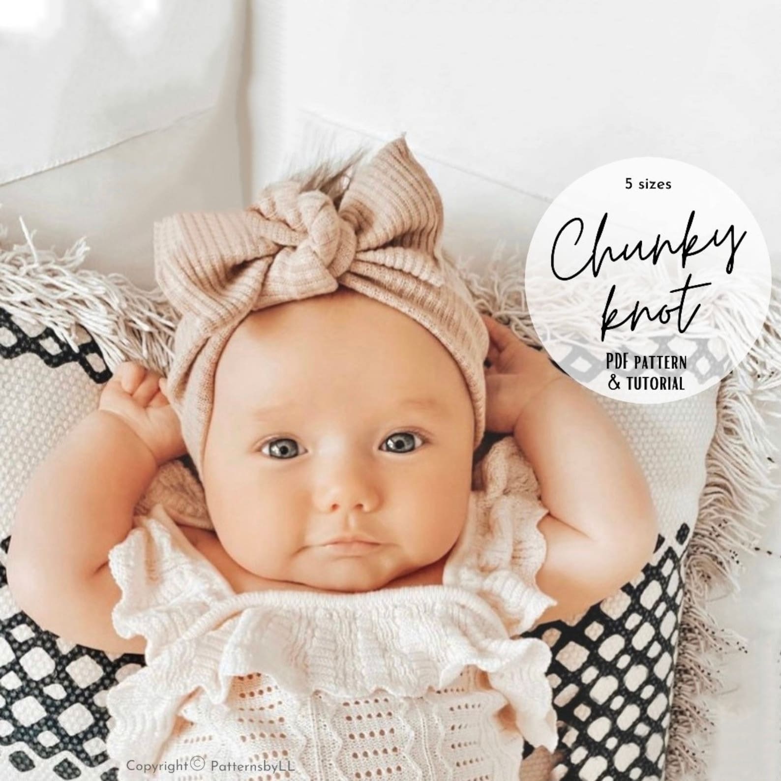 Bow Headband Sewing Pattern, Baby Headband Pattern and Tutorial, Baby ...