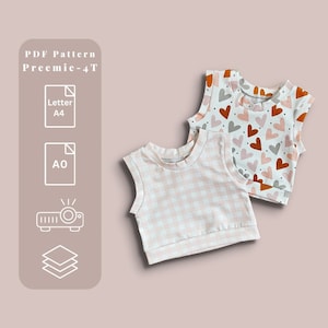 Baby Tank Top Pattern, Tank Top Sewing Pattern, Girls Tank Top Pattern ...