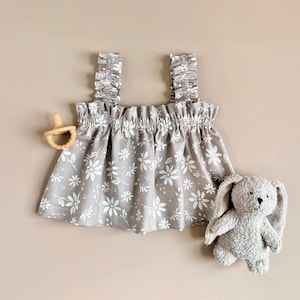 Baby Top + Dress Pattern, Baby Ruffle Top Pattern, Summer Top Pattern ...