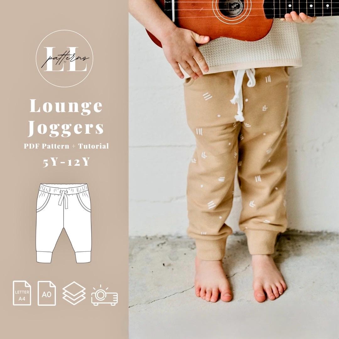Children and Kids Lounge Sweatpants Sewing Pattern, Sweatpants Pattern ...