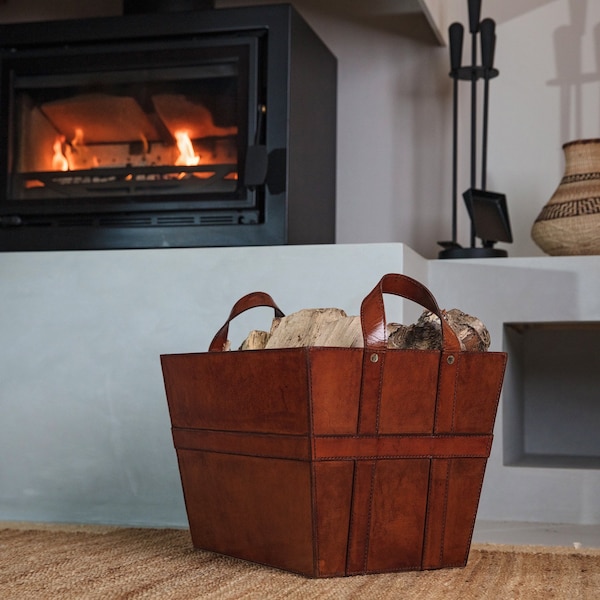 Leather Basket - Etsy