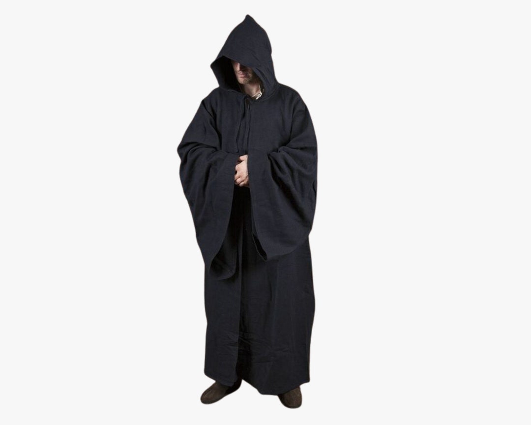 Jedi Cloak Cosplay Gown, Jedi Warrior Hooded Robe, Jedi Brown/black ...