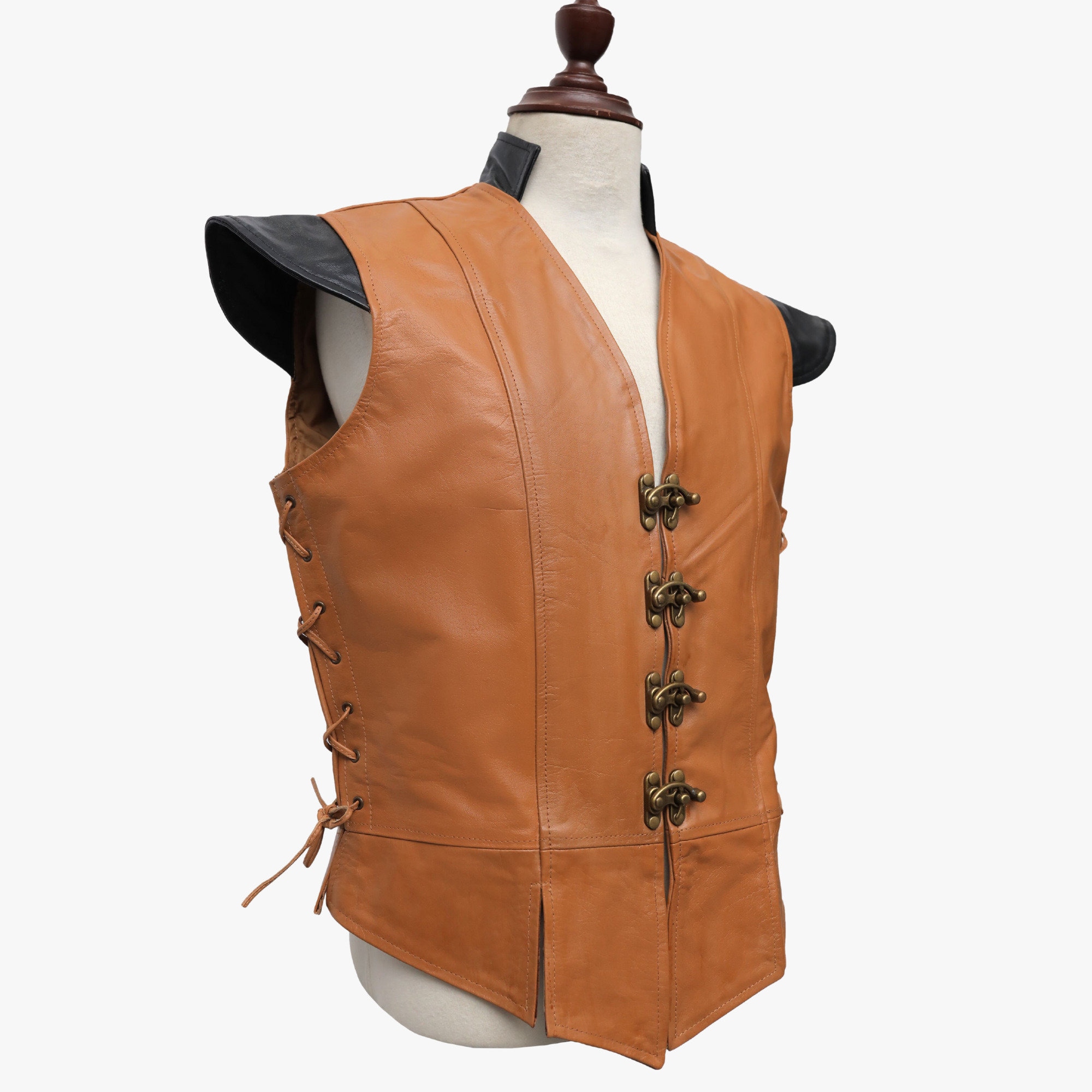 Genuine Leather Classy Renaissance Vest for Men, Handmade Mens Medieval ...
