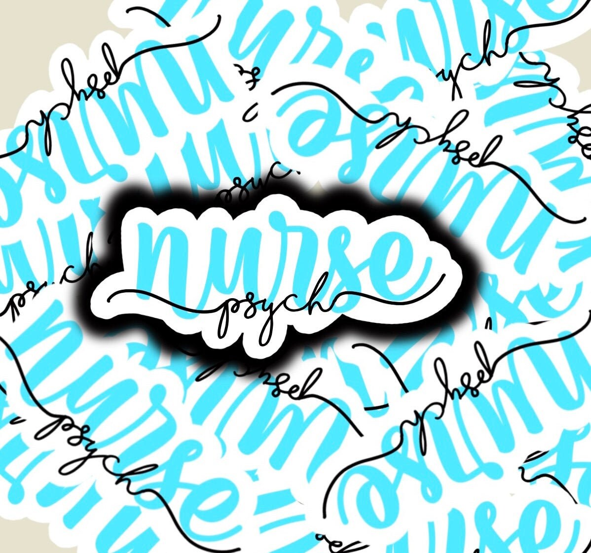 Psych Nurse Vinyl Sticker RN LPN waterproof sticker | Etsy