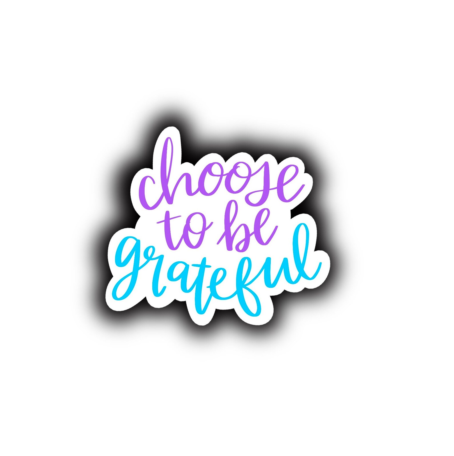 Choose to be grateful vinyl sticker | Etsy