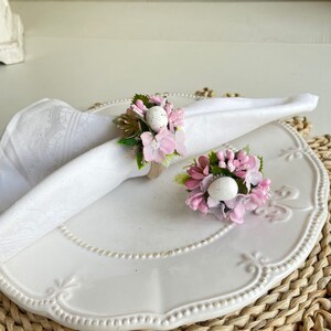 Easter Napkin Rings Floral Napkin Rings Spring Napkin Rings - Etsy