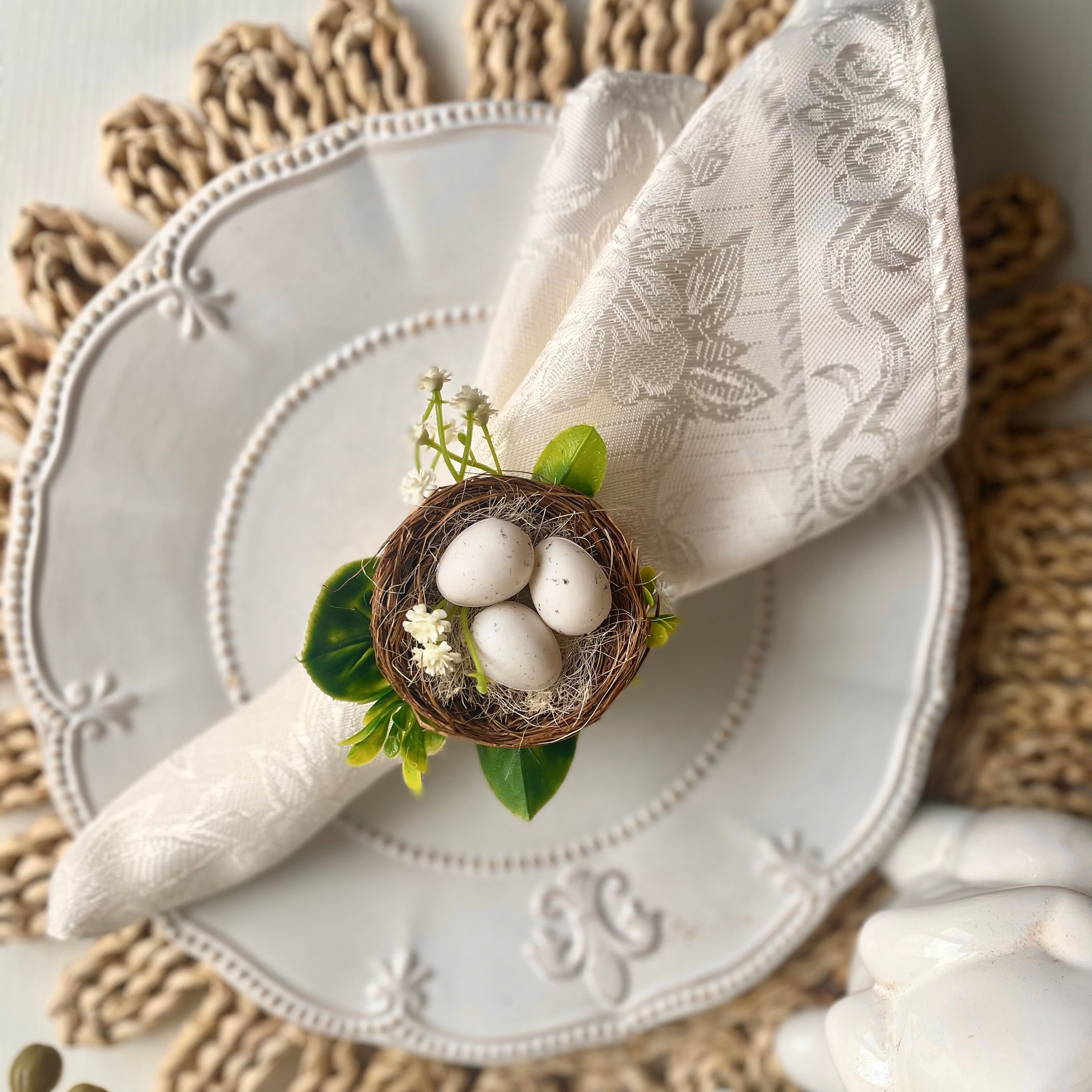 Easter Napkin Rings Bird Nest Napkin Rings Easter Centerpiece - Etsy