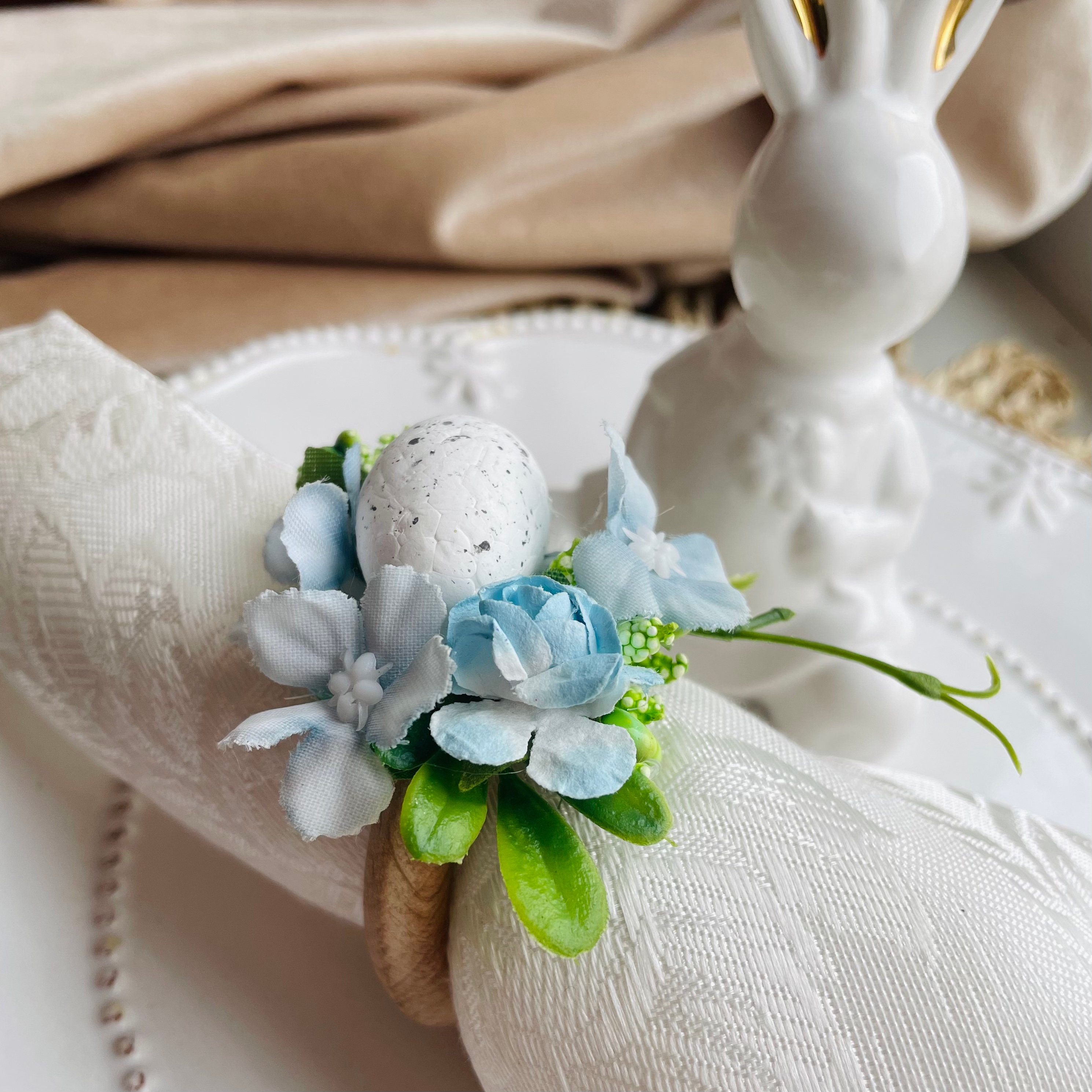 Easter Napkin Rings Floral Napkin Rings Handmade Spring Napkin Rings - Etsy
