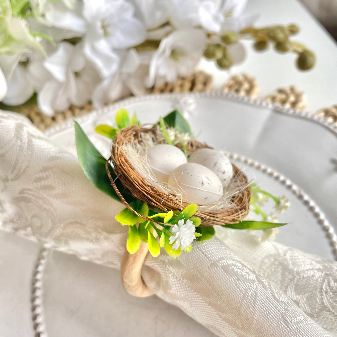Easter Napkin Rings Bird Nest Napkin Rings Easter Centerpiece - Etsy