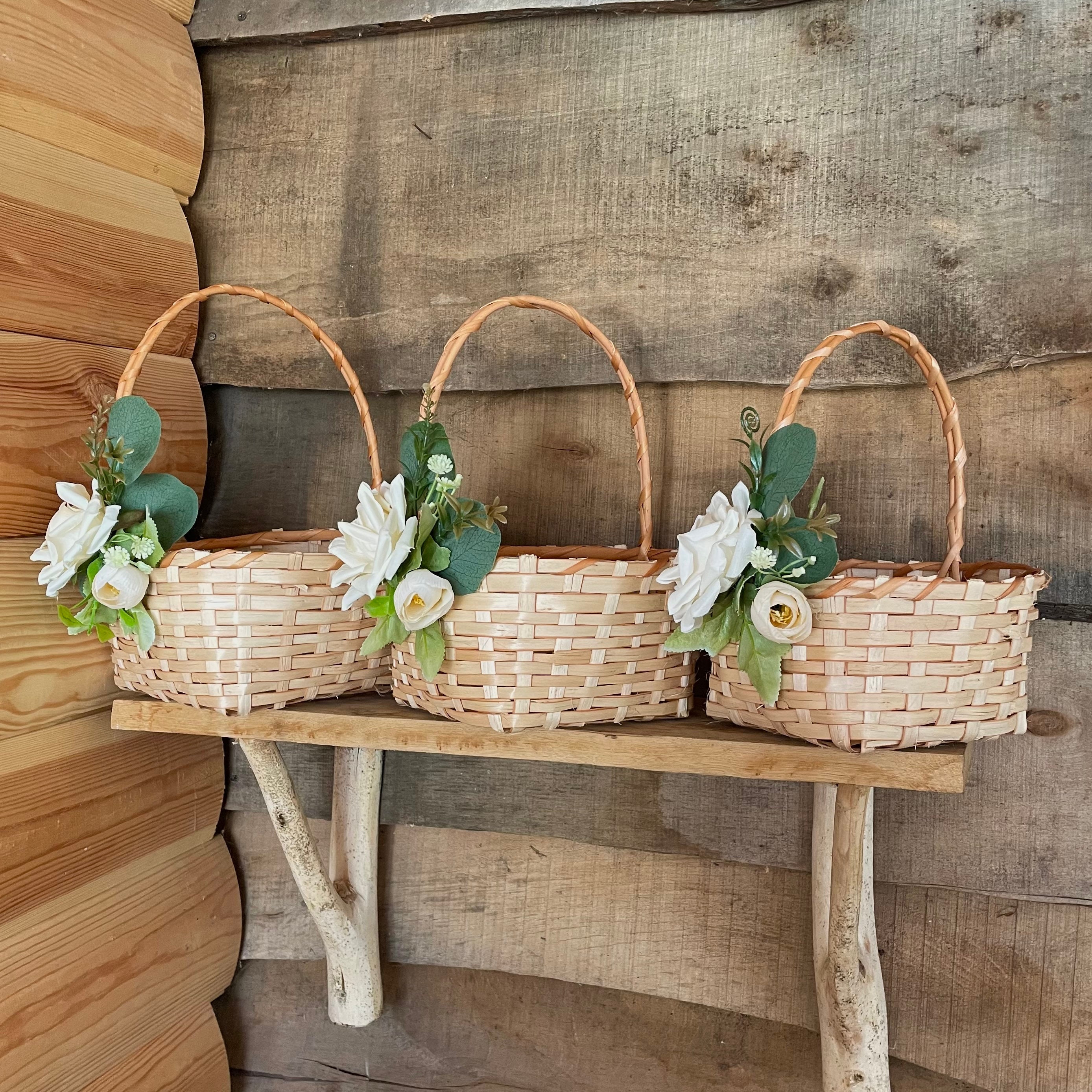 Flower Girls Baskets Rustic Flower Basket - Etsy