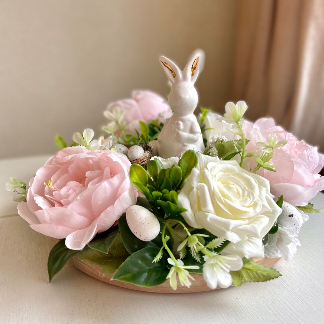Easter Arrangement for Table Bunny Centerpiece Easter - Etsy