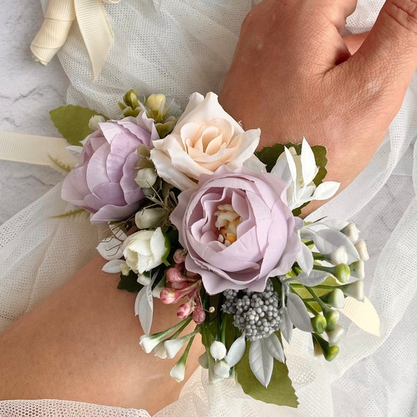 Corsage and Boutonniere Set - Etsy
