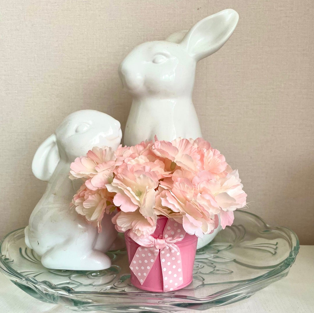 Easter Flower Pots Mother Day Arrangement Tiered Tray Mini Plants Pink ...